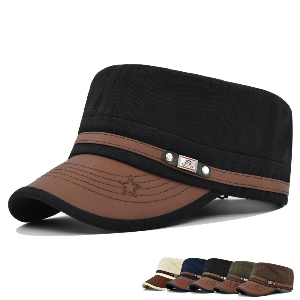 HIGH-QUALITY AMERICAN-STYLE FLAT-TOP MILITARY CAP - BESTOFOOT