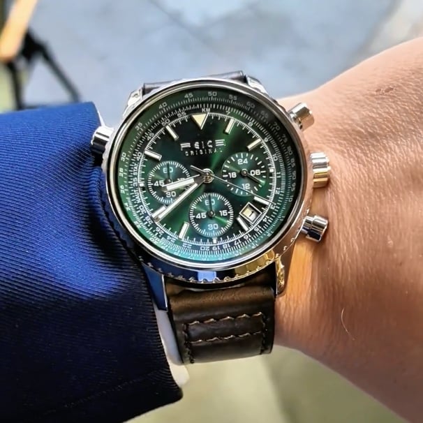 FEICE FK812 Mens Watches Hand-assembled multifunctional vintage green ...